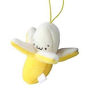 Himpokejg Cute Stuffed Banana Shape Toy Cartoon Doll PP Cotton Soft Doll Plush Pendant Birthday Gift for Decoration 1.97 inches