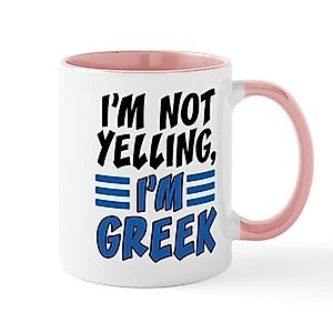CafePress I'm Not Yelling I'm Greek Mugs Ceramic Coffee Mug, Tea Cup 11 oz