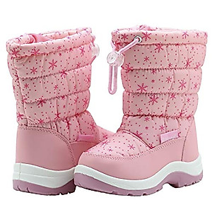 Apakowa Kid's Girls Cold Weather Snow Boots (Toddler/Little Kid) (8.5 M US Toddler, Pink2)