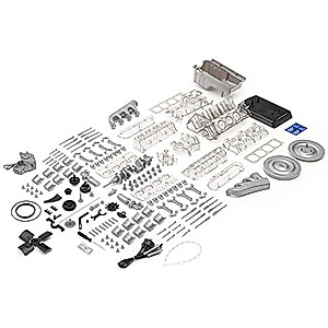 Ford 1965 Mustang V8 Engine Model Kit - Working Model Motor with Collector's Handbook