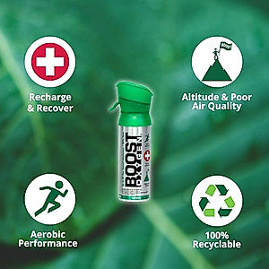 Boost Oxygen Pocket Size Natural Aroma 3 Liter Canister | Respiratory Support for Aerobic Recovery, Altitude, Performance and Health (2 Pack)