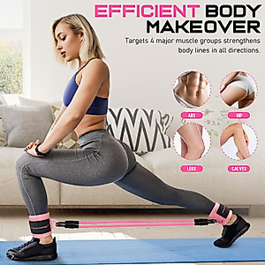 RENRANRING Ankle Resistance Bands with Cuffs, Glutes Workout Equipment, Ankle Bands for Working Out, Butt Exercise Equipment for Women Legs and Glutes