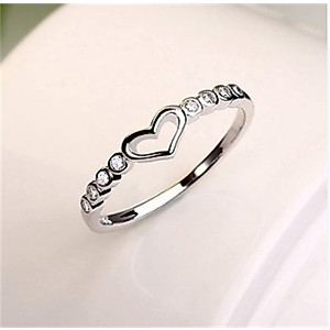 Finger Rings for Women Simple Minimalist Heart Finger Rings for Women Wedding Engagement Statement Fashion Jewelry