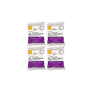 Mainstays Microfiber Zippered Pillow Protector,4-pieces of 20 in x 28 in Standard/Queen