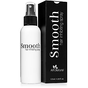 Smooth - Best All Natural Hair Growth Inhibitor Spray After Body Face Hair Removal Permanently Minimizes Regrowth Women Men Sensitive Skin 4.3 fl oz