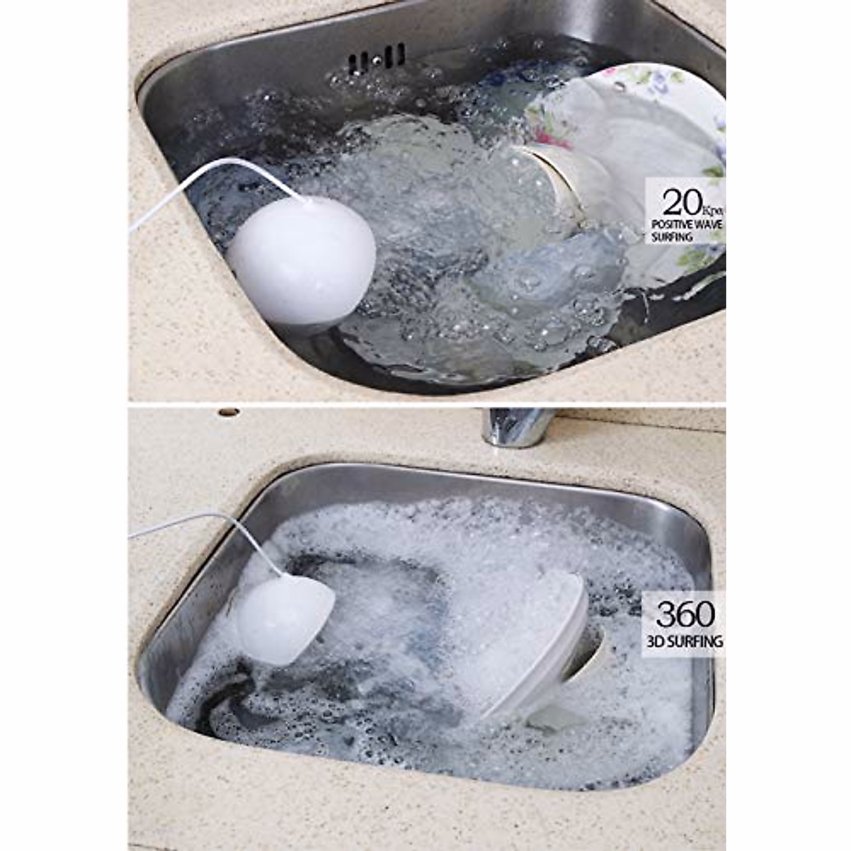 Mini Dishwasher Machine Artificial Wave Design High Pressure Wave Dishwasher USB Portable for Washing Fruit Vegetables Tableware Bowl Chopsticks,blue