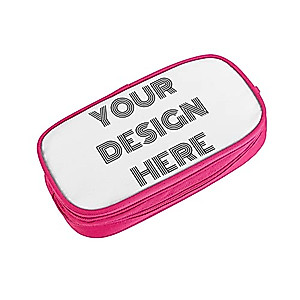 Custom Pencil Case Design Your Own Big Capacity Multifunction PersonalizedBox Bag for Students Stationery,School,Office Pink, One Size