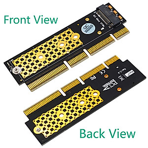 M.2 NGFF NVMe SSD to PCIE 3.0 X16/X8/X4 Adapter with heatsink for 1U/2U Server and Low Profile PC