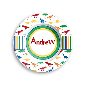 Kids Personalized Plate Set - Dinosaur - Personalized Dinnerware Set, Dinosaur Personalized Plate, Bowl, Placemat, Mug, Platter - Choose Your Pieces
