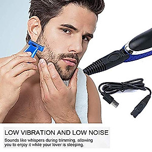 Shaver Charger for Solo Men's Rechargeable Full Body Hair Trimmer Replacement Electric Shaver Charging Cable 5V USB Charger with Cleaning Brush(1 Packs)