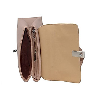 DAVID JONES Fashion Single Strap Medium Shoulder Bag w/Crossbody Strap (Pink)