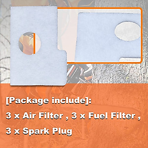 Mtanlo Air Fuel Filter Spark Plug Tune Up For Stihl MS180 MS170 018 170 1130 124 0800, Air Filter, Fuel Filter, Spark Plug