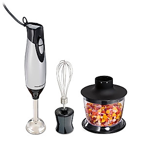 Hamilton Beach Electric Hand Blender Bundle with Hand Blender, Whisk, Chopper Bowl & Mini Food Processor
