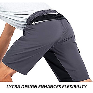Cycorld-Mens-MTB-Shorts-Mountain-Bike-Shorts-Cycling-Biking-Shorts-Baggy(Grey, Small)