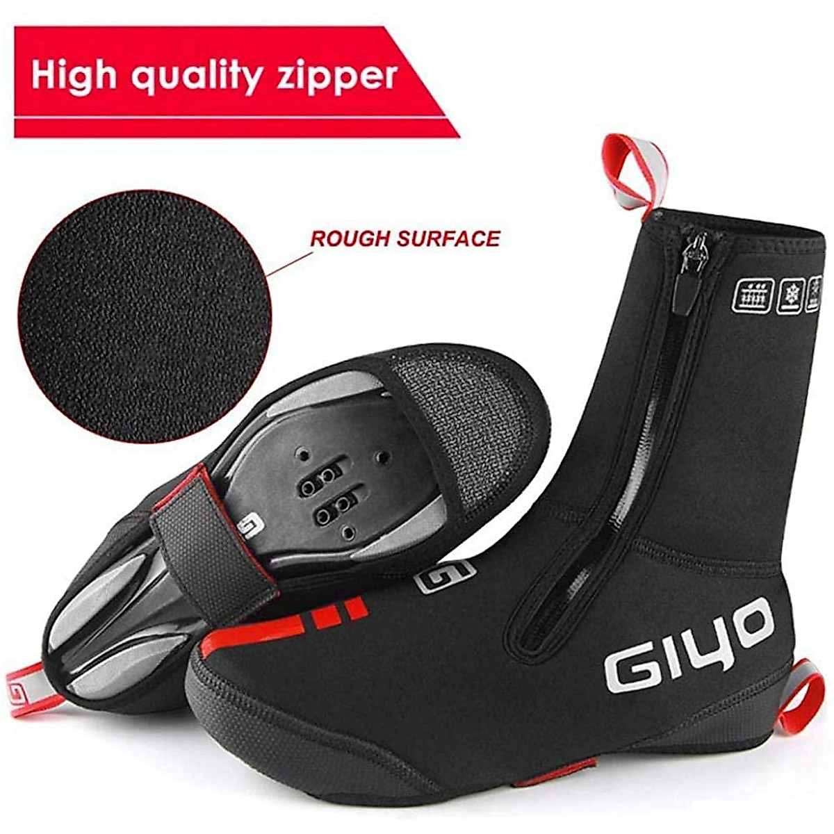 GIYO Cycling Shoes Covers, S-XXXL Neoprene Waterproof and WinterProof Bike Cycling Overshoes for Men Women Road Mountain Bike Booties…