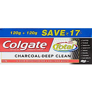 2 X Colgate Total Charcoal Toothpaste - 120 g x 2