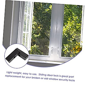 DOITOOL 20 pcs Bar Patio Locks Stopper Black Inside Security Door Bedroom Sash Safety Windows Adjustable Bars Office Stoppers Window Sliding Proof Keyless Lock