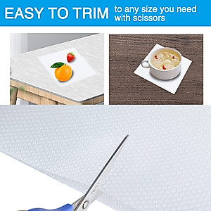 XMSound Thicken Wire Shelf Liner,13.5" x157Inch Heavy Duty Waterproof/Transparent/Raindrop Non-Slip Refrigerator Mats for Metal Shelving, Drawer Liner