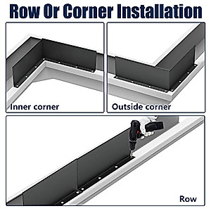 Pearwow Gutter Valley Splash Guard,Aluminum Rain Diverter Roofing Gutter Splash Guards for Valley,Corner or Straight,10 Inch Each (4 Pcs Black)
