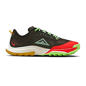 Nike Womens Air Zoom Terra Kiger 8 Womens Running Sneakers Shoes (Velvet Brown/Bright Crimson/Yellow Ochre/Enamel Green, us_footwear_size_system, adult, women, numeric, medium, numeric_7_point_5)