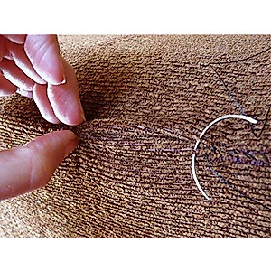 Upholstery Repair Kit with 2 Spools (1 White & 1 Black Spool) and 7 Different Sized Needles | Leather Repair Kit, Furniture, Clothes, Car, Fabric, Couch, Vinyl, Boat, Seat, Carpet, Shoe | Patch Fabric