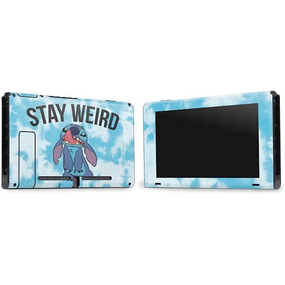 Skinit Decal Gaming Skin Compatible with Nintendo Switch Bundle - Officially Licensed Disney Lilo and Stitch Stay Weird Design