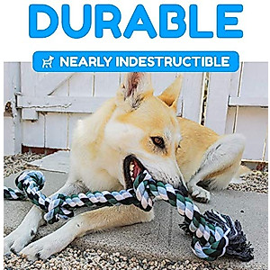 Giant Dog Rope Toys for Extra Large Dogs - 42 Inch, 6 Knot Tough Rope Chew Toys for Large Dogs - Benefits Non-Profit Animal Rescue - Indestructible Dog Toy for Aggressive Chewers and Large Dog Breeds