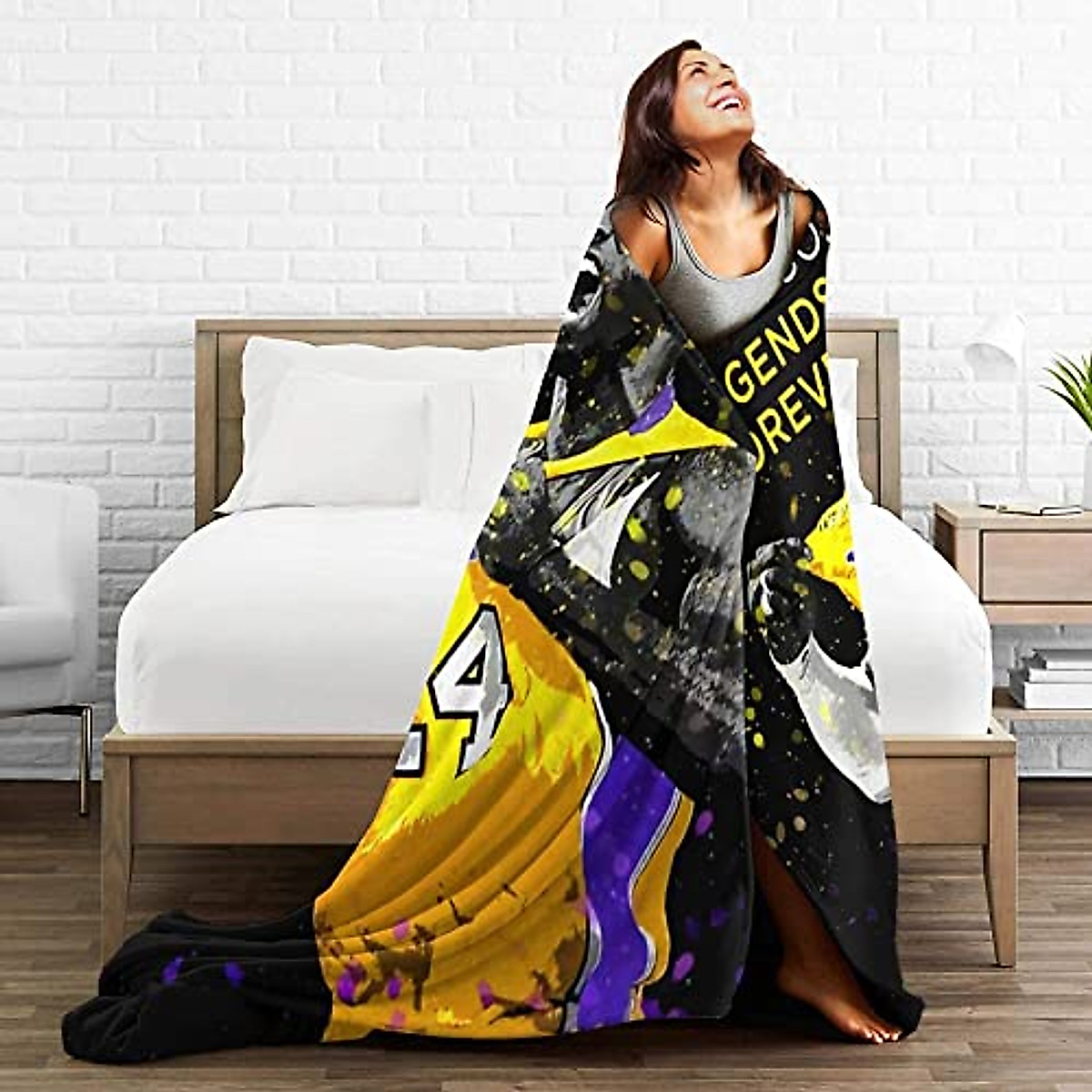 wanjun Blanket Ultra-Soft Flannel Blanket,Lightweight,Bed Throws All Seasons Warm Throw Blanket,Sofa,Room,Basketball Fans Gift. (50 inches x40 inches ), A1
