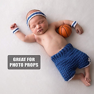 Full Set 6 Sports Balls with 1 Pump 5" Soccer, 5" Basketball, 5" Volleyball, 5" Playground, 5" Knobby Ball, and 6.5" Football - Best Toy Gifts for Kids (Pack of 6)