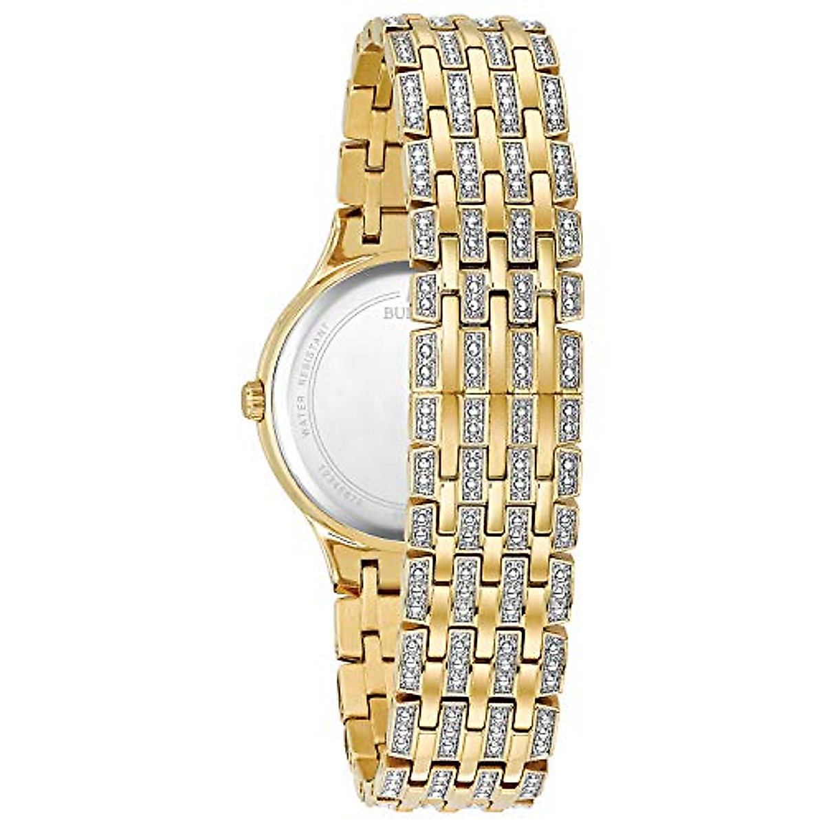 Bulova Men's Crystal Phantom Gold Tone 3-Hand Quartz Stainless Steel Style: 98A229