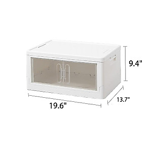 Bread Container, Plastic Bread Box for Bread Storage-Durable, Bread Box for Kitchen Countertop Bread Keeper with Airtight Lid Easy To Assemble, Farmhouse Bread Box with Window Bread Holder, White