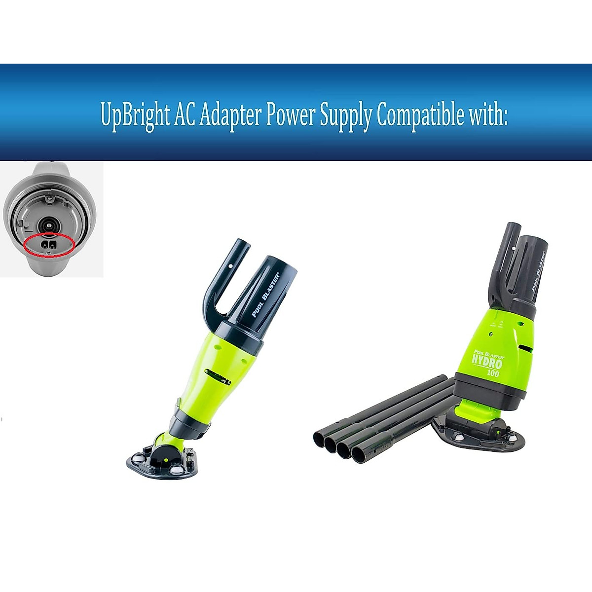 UpBright 2-Pin 5V AC/DC Adapter Compatible with Water Tech Pool Blaster 14061AL Hydro 100 3.7V 2.2Ah Li-ion Battery Cordless Swimming Pool Spa Vacuum Cleaner WaterTech 1S-CBL-01SQ Power Supply Charger