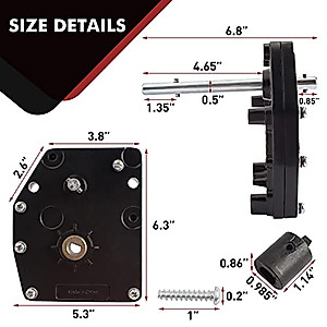 JINGTAO88 276602 RV Fifth Wheel Power Landing Gear Box Compatible with Lippert venture LCI electric landing gearbox assemblies;Aluminum;Replace#LG-179015,174995,142178,304726