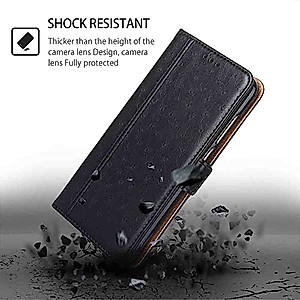 CyrGuard Phone Cover Wallet Folio Case for Oppo Reno 2, Premium PU Leather Slim Fit Cover for Reno 2, Good Touch, Black