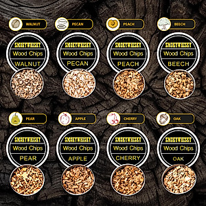 Cocktail Smoker Kit with Torch – 8 Flavors Wood Chips – Bourbon, Whiskey Smoking Infuser Kit, Old Fashioned Drink Smoker Set, Smokeshow Bourbon Craft, Birthday Gifts for Men, Dad (Without Butane)