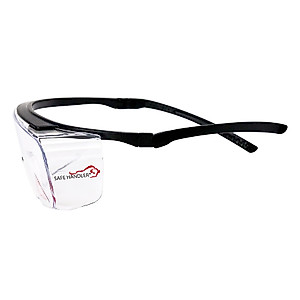SAFE HANDLER BISON LIFE Duarte Premium Over The Glass Safety Glasses; ANSI Z87.1 Impact Resistant Polycarbonate Wraparound Lenses, with Anti-Fog & Anti-Scratch, UV400 Protection