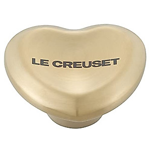 Le Creuset Figural Heart Knob, Large, 47mm, Light Gold, Small