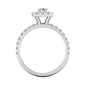 IGI Certified 1 Carat TW Natural Diamond Engagement Ring in 10k White Gold (H-I Color, I2-I3 Clarity)