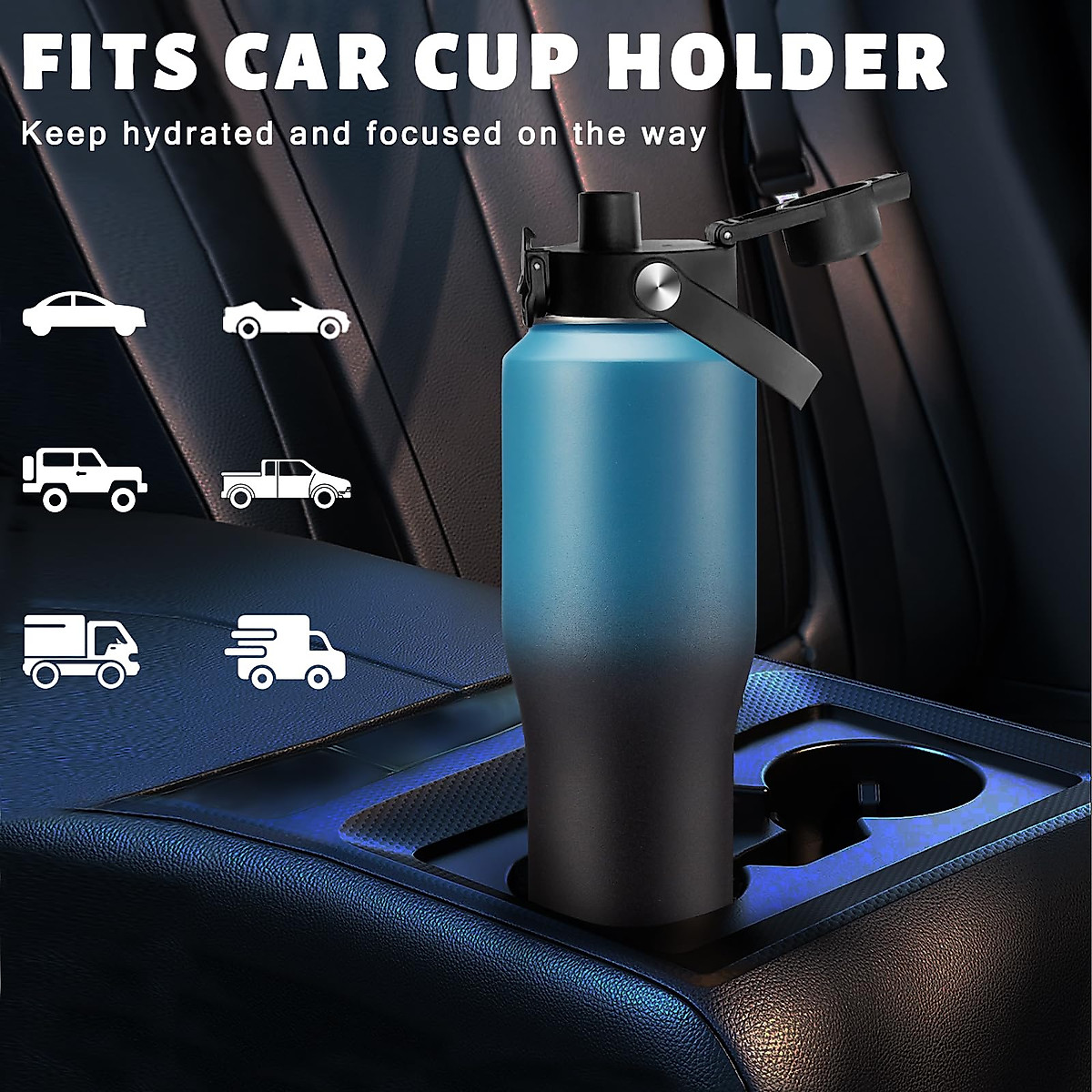 RRYFOUR Dynamic Duo Bundle 32oz Insulated Tumbler that Fits in Cup Holder Combo