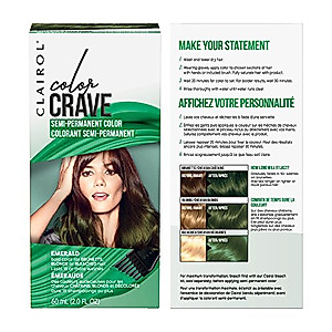 Clairol Color Crave Semi-permanent Hair Dye, Emerald Hair Color, 1 Count