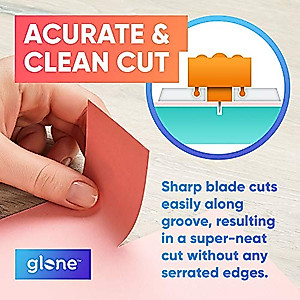 Glone 12 inch Paper Trimmer, A4 Size Paper Cutter with Automatic Security Safeguard for Coupon, Craft Paper and Photos (Green)