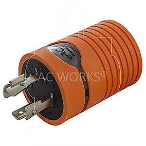 AC WORKS Generator to Transfer Switch L14-30 Inlet Box Adapter (L14-20 20Amp 4-Prong to L14-30 Compact)