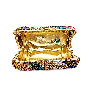 DEBIMY Crystal Rhinestone Evening Clutch Fashion Can Shape Sparkly Evening Bags Women's Wedding Party Purse and Handbag Colorful