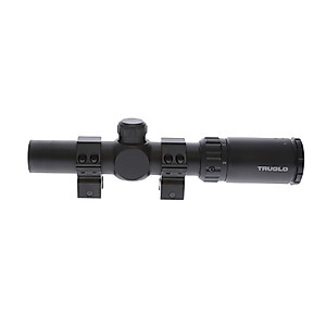 TRUGLO TruBrite 30 Hunter 30mm Compact Waterproof, Shockproof, Fogproof Gun Hunting Scope, 1-4 x 24mm, Matte Black