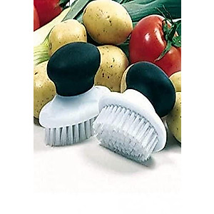 Norpro Grip-EZ Scrub Brush - 3 Inch Vegetable Brush - Non-Slip Grip (2-Pack)