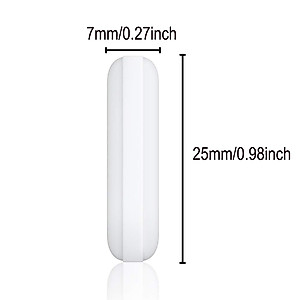5 Pcs 25mm(1 inch) PTFE Magnetic Stirrer Mixer Stir Bar,White Color,Laboratory Bar,Stir Plate Bar,7mm25mm Stir Bars
