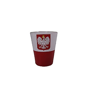 Poland Polish Eagle Crest Shot Glass Drinking Glass