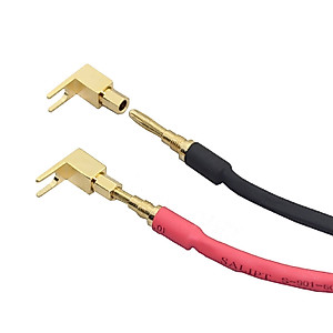 WYVERN AUDIO [4 Pack] 4 pcs Total Hi-end Banana to Spade Adapter Plug/Speaker Cable Connector 4 PCS [Wy-yp01 / Spade De L]