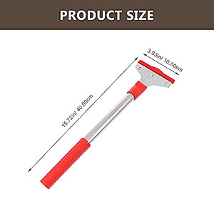Gadpiparty 2pcs Floor Scraper 4-inch Razor Blade Floor Scraper with Long-Handle Razor Scraper Remover Cleaning Glass Wall Scraper for Cleaning Paint, Caulk, Adhesive, Label, Decal, Sticker