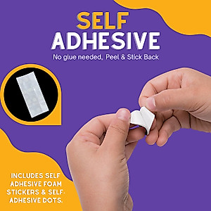 4E's Novelty Halloween Bookmark Craft for Kids 2024-12 Pack Bulk Kids Halloween Crafts Ages 4-8, 8-12 Halloween Activities for Kids Classroom Halloween Bookmarks, DIY Foam Halloween Craft Kit